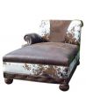Cowhide Patterned Chaise Lounge Jairo from our handcrafted Wild Wes...