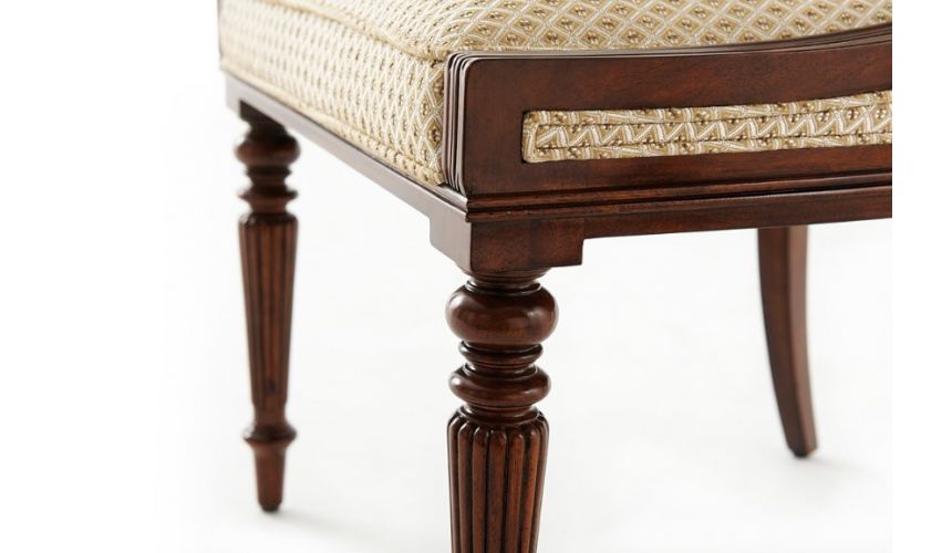 Stunning Diamond Patterned Ivory Dining Chair