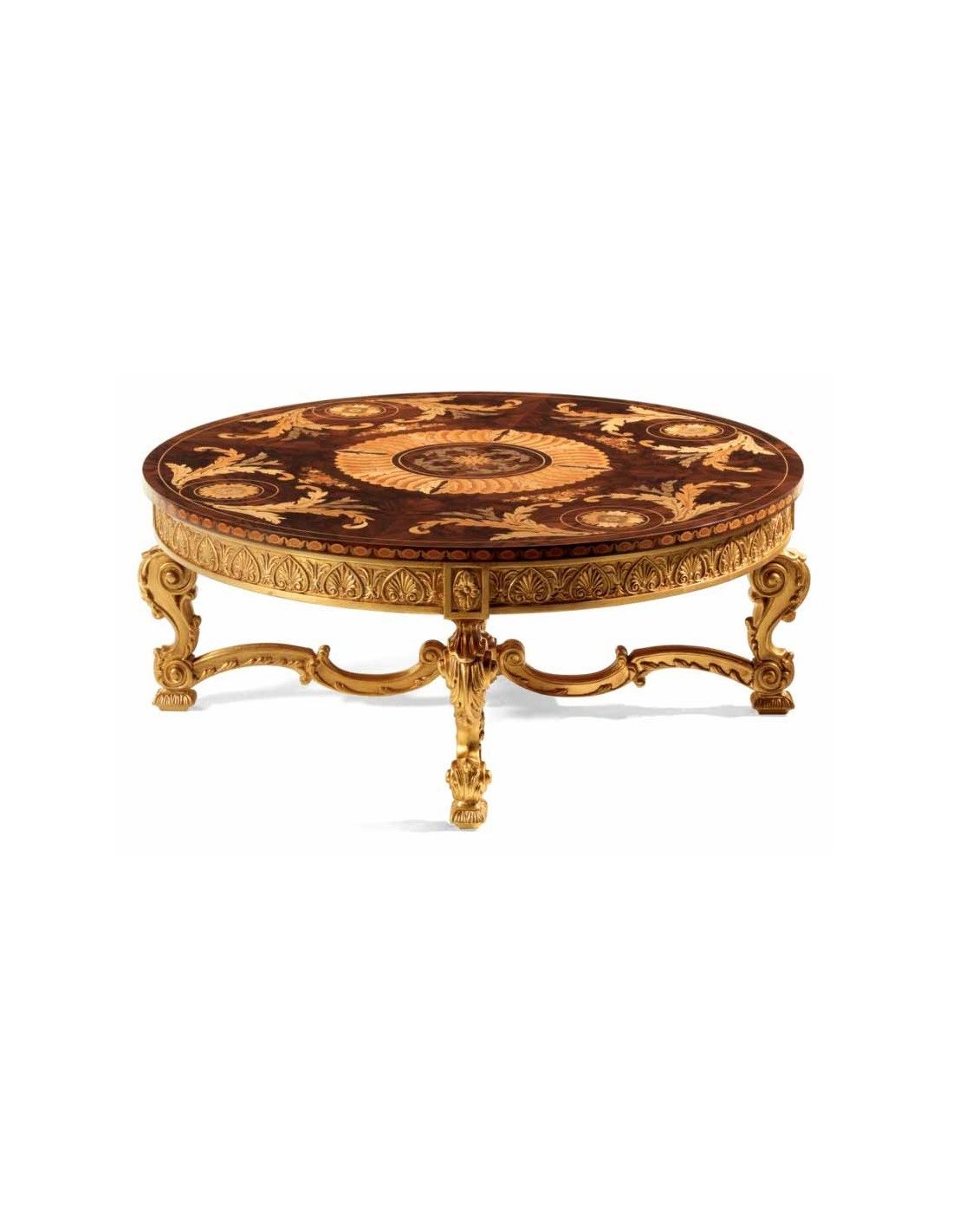Round and oval coffee or cocktail tables in traditional and modern styles