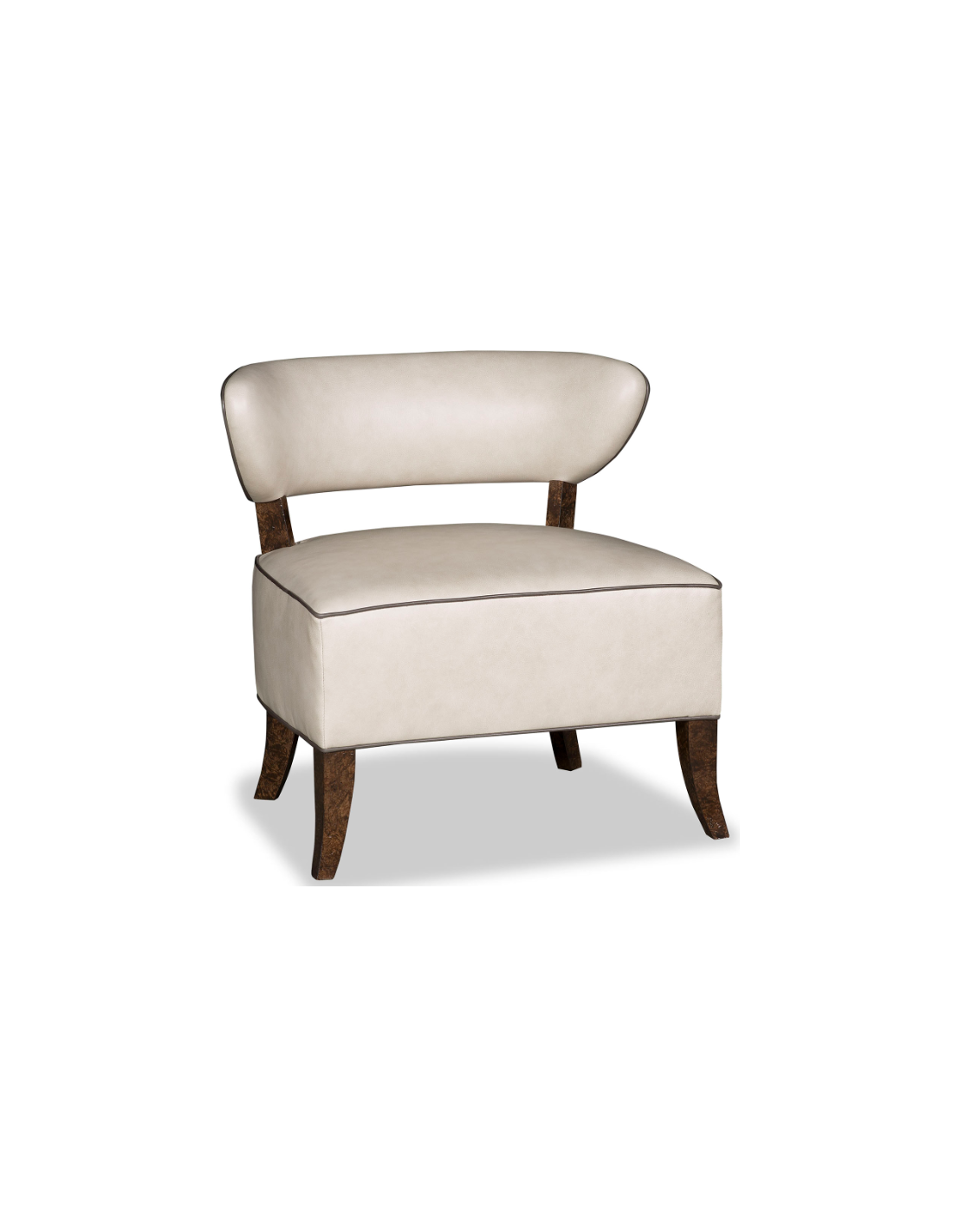 Beautifully Sleek in Ivory Accent Chair