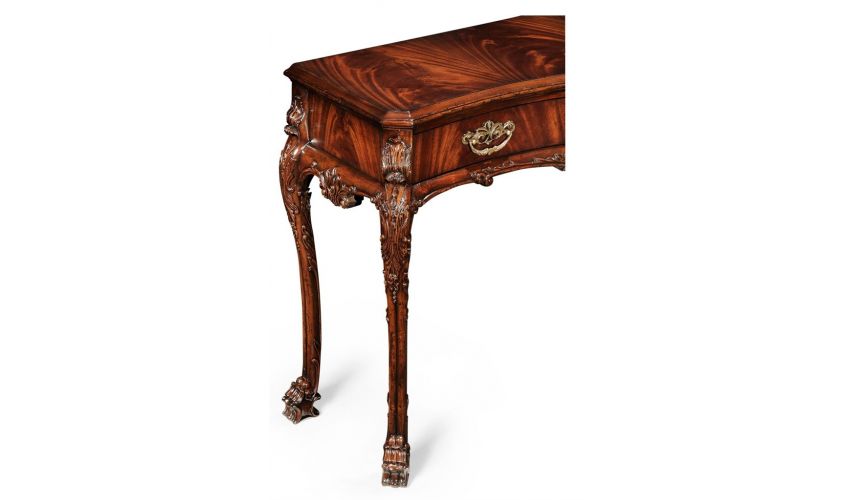Mahogany rococo style console table